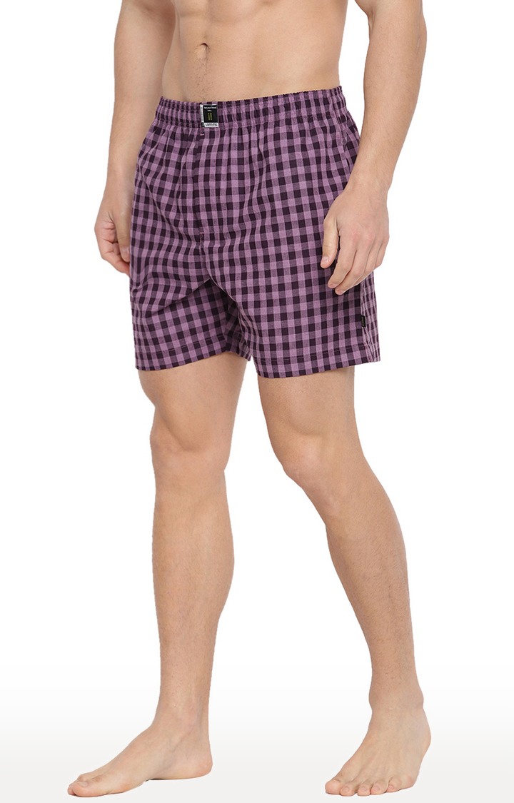 Black and Purple Checks The Class Packer Boxers