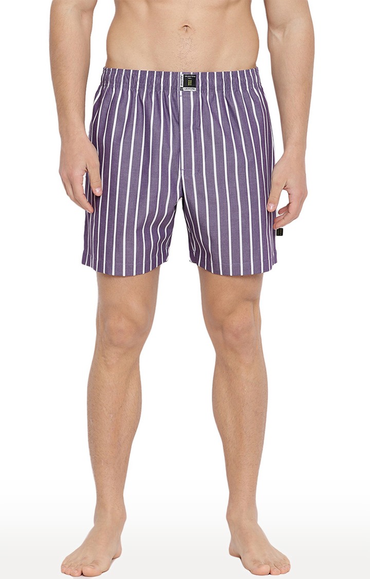 Purple with White stripes Classy Boxers