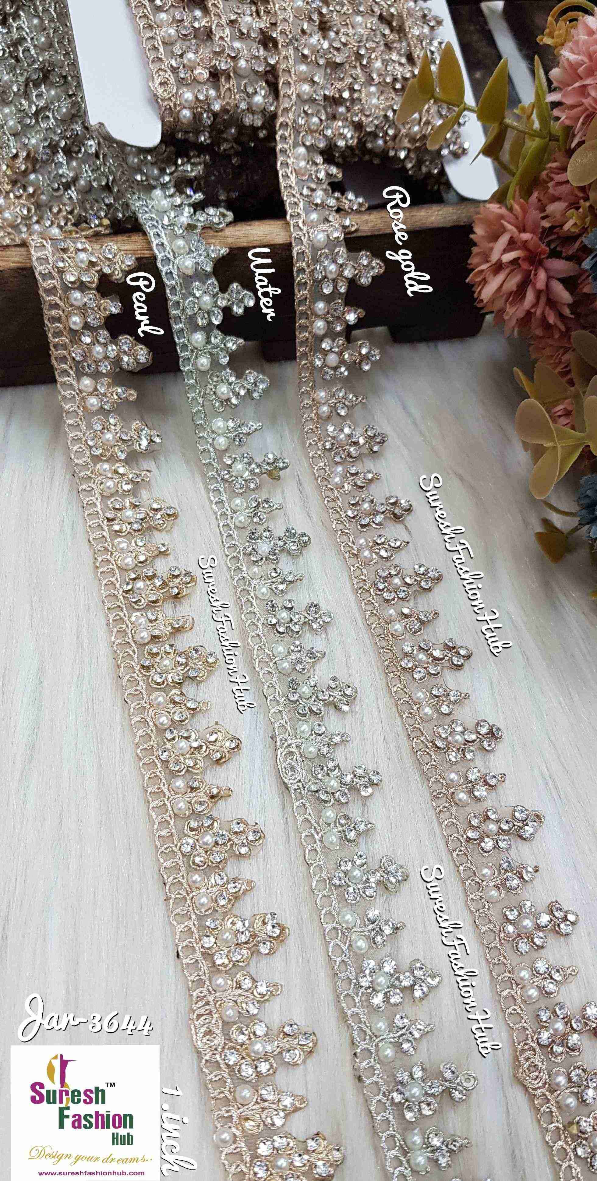 Water Gold Radiant Sparkle Pearl Trim