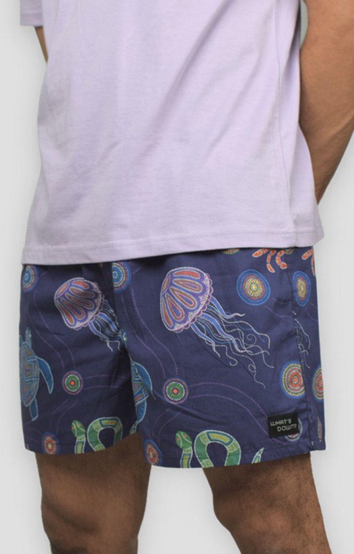 Navy Deep Sea Men's Boxers