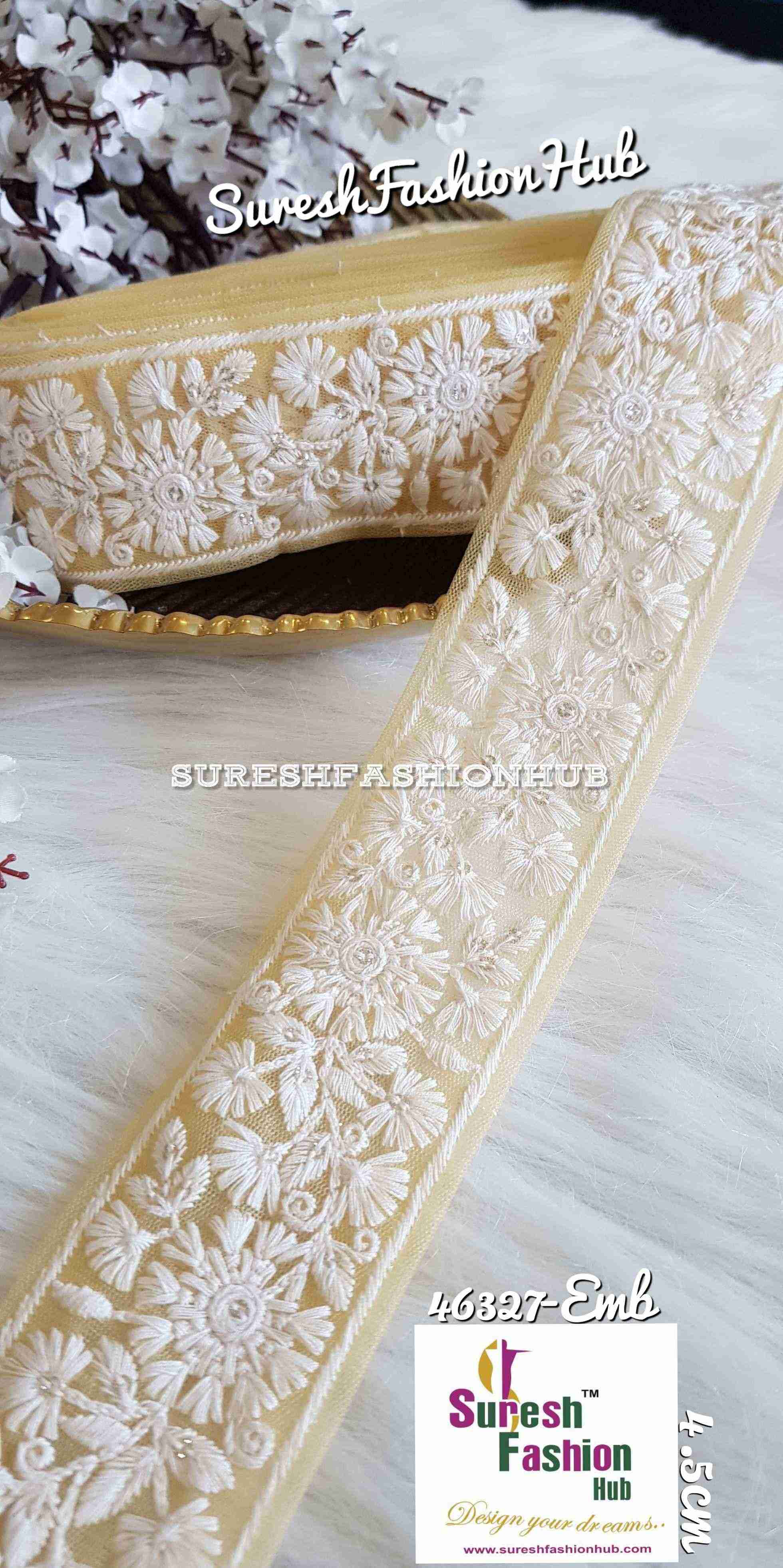 Meshmerized Yellow Trim | Suresh Fashion Hub India
