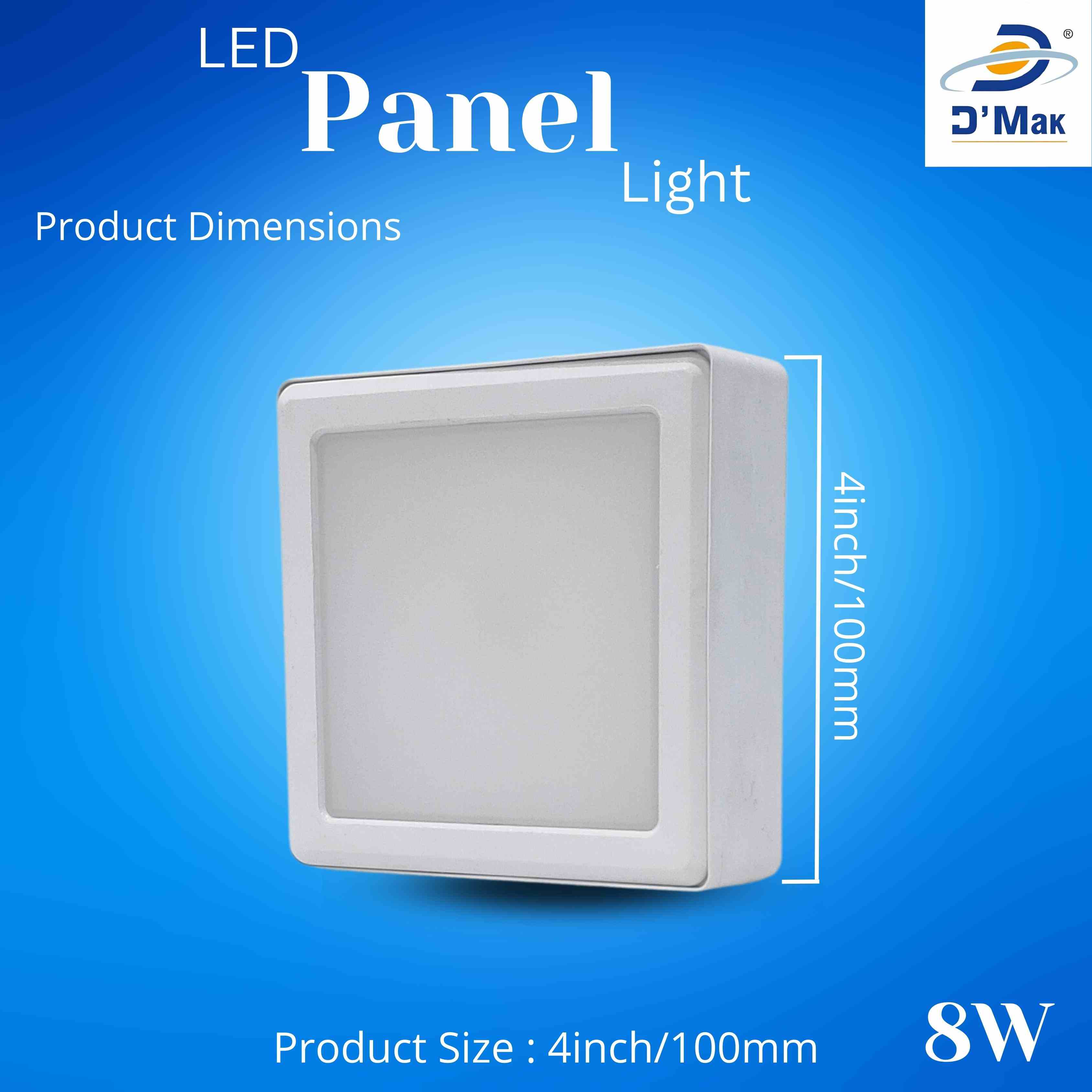 8 Watt Square LED Surface PC (Poly Carbonate) Panel Light For Ceiling ...