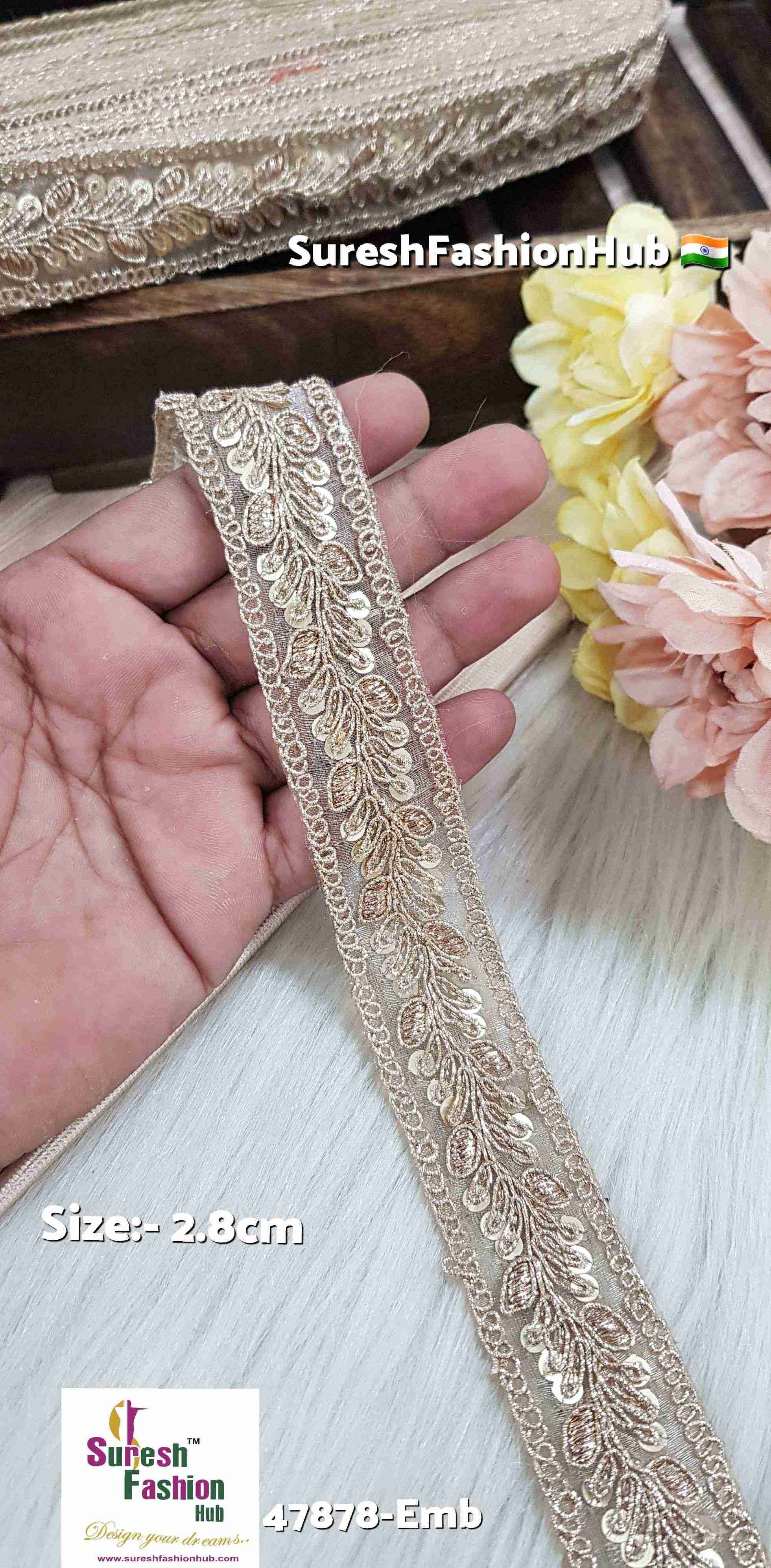 Pearl Gold Elegance Patti Lace