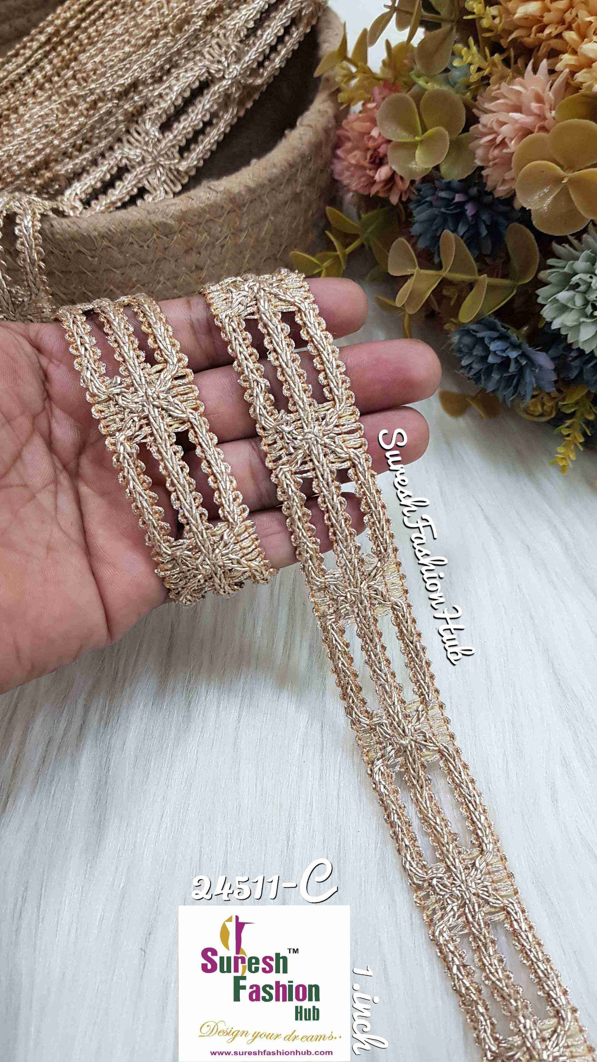 Pearl Crystal Crochet Lace