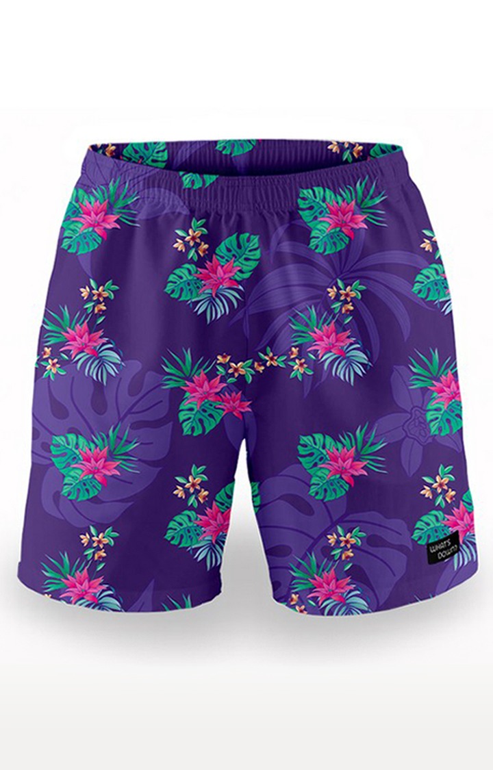 Purple Tropical Men's Boxers