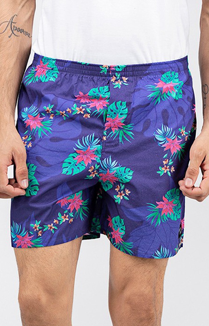 Purple Tropical Men's Boxers