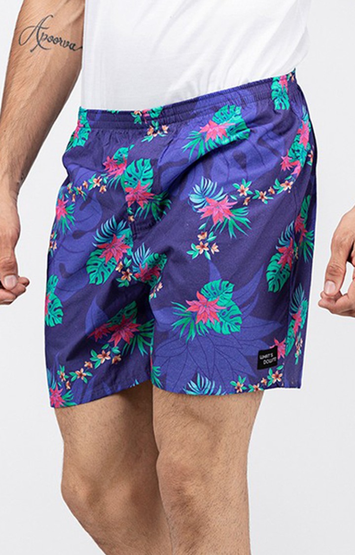 Purple Tropical Men's Boxers