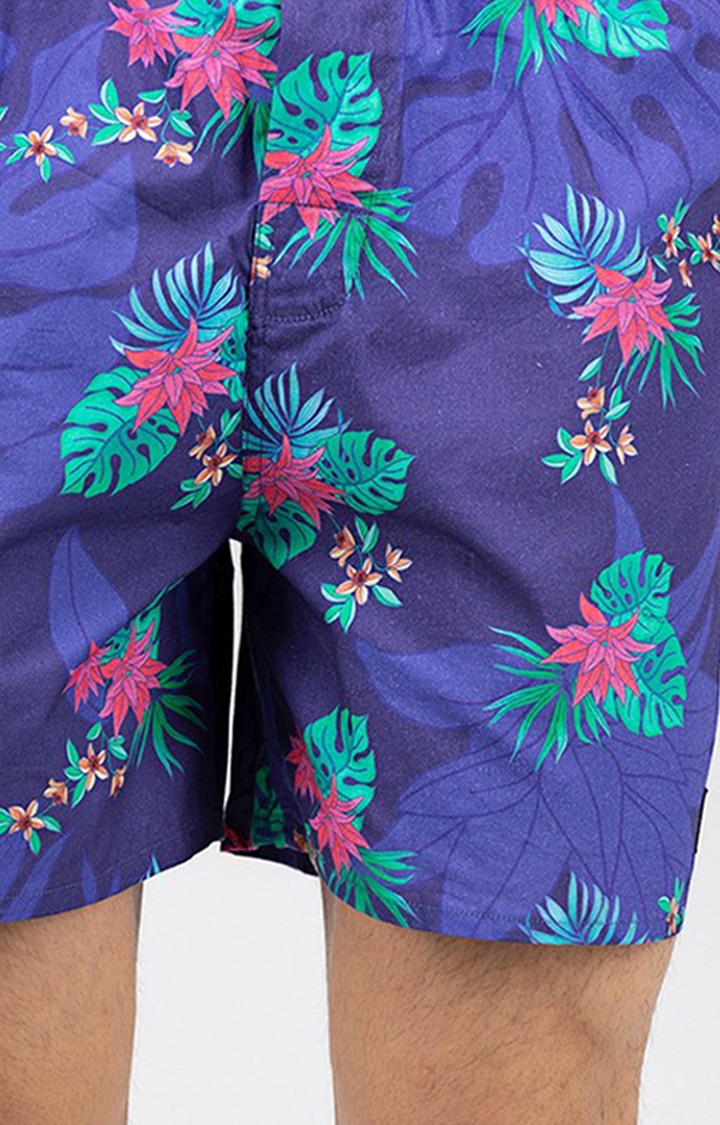 Purple Tropical Men's Boxers