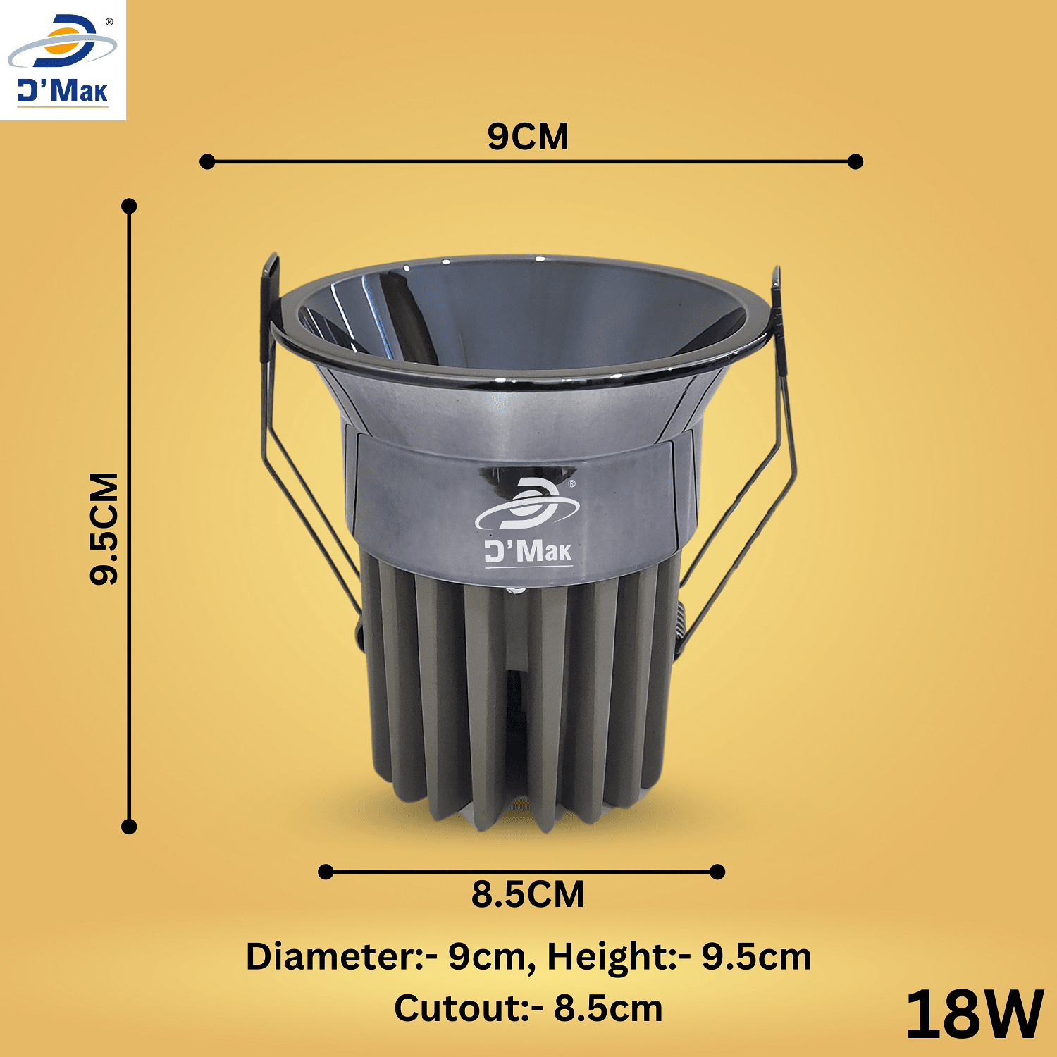 18 Watt Glitter Shiny Black LED COB Spot Light for POP/Recessed ...