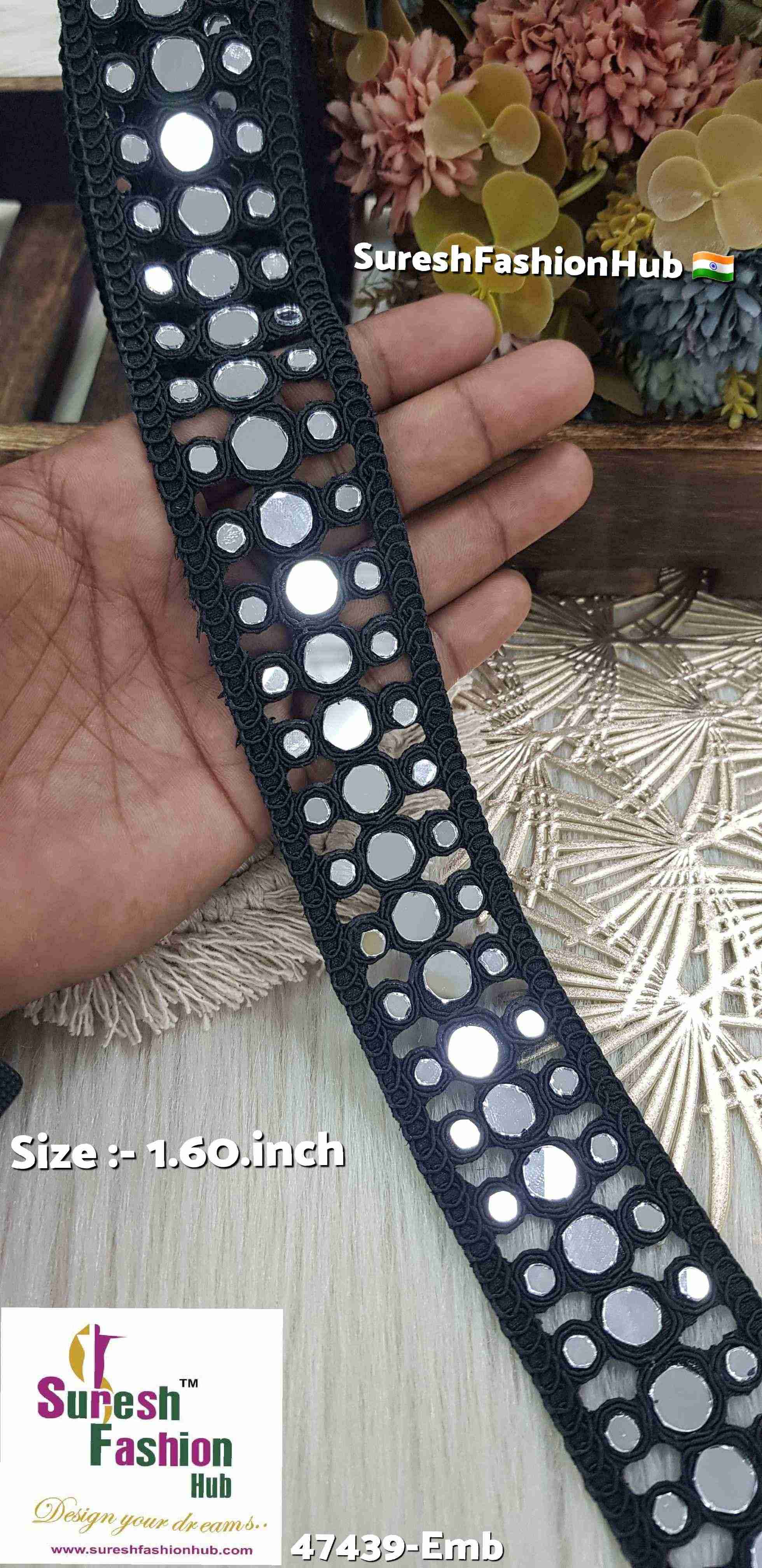 Black Circle Mirror Lace - High-Quality Designer Lace for Fashion ...