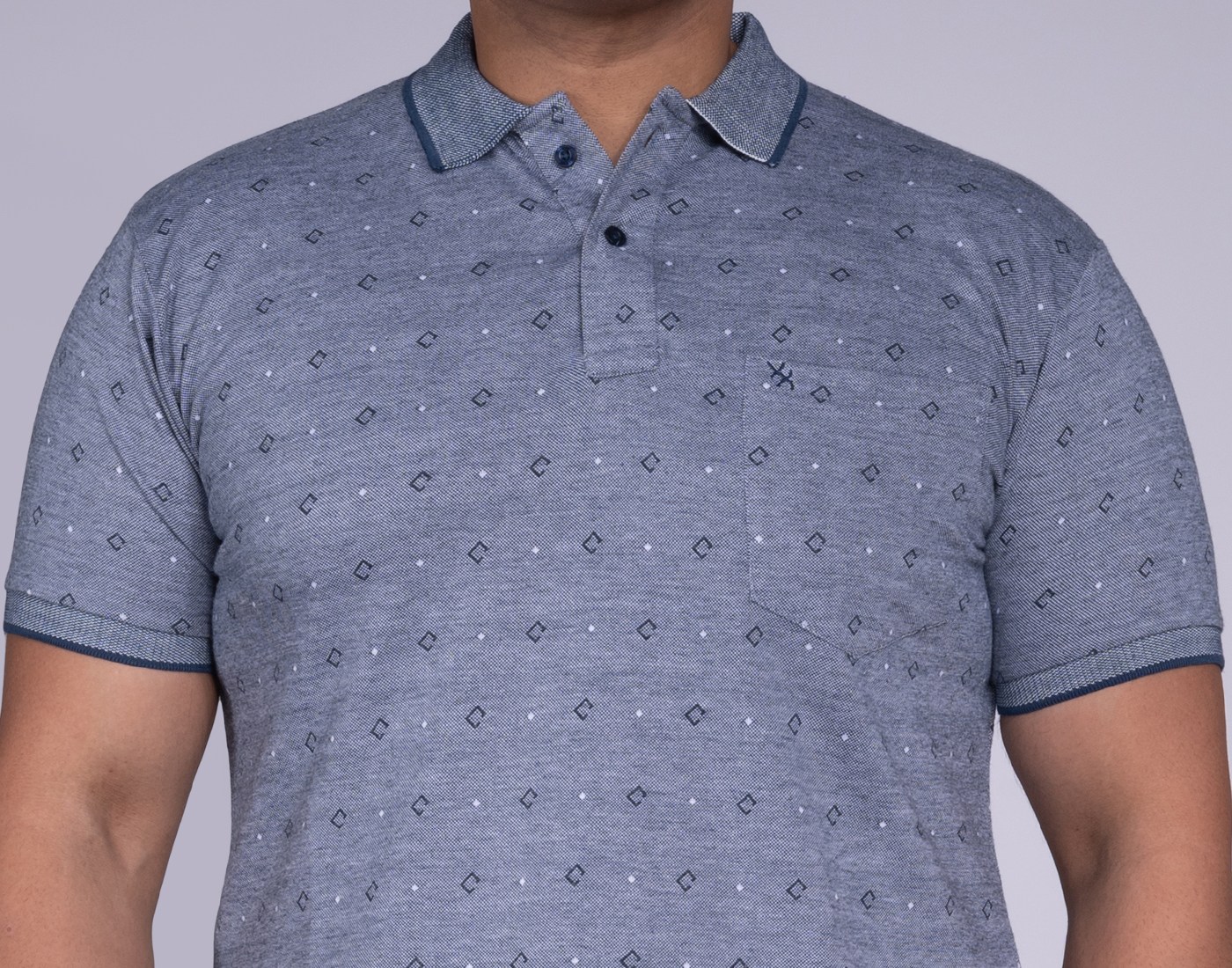 Xmex Men's Plus Size All Over Printed T-shirt