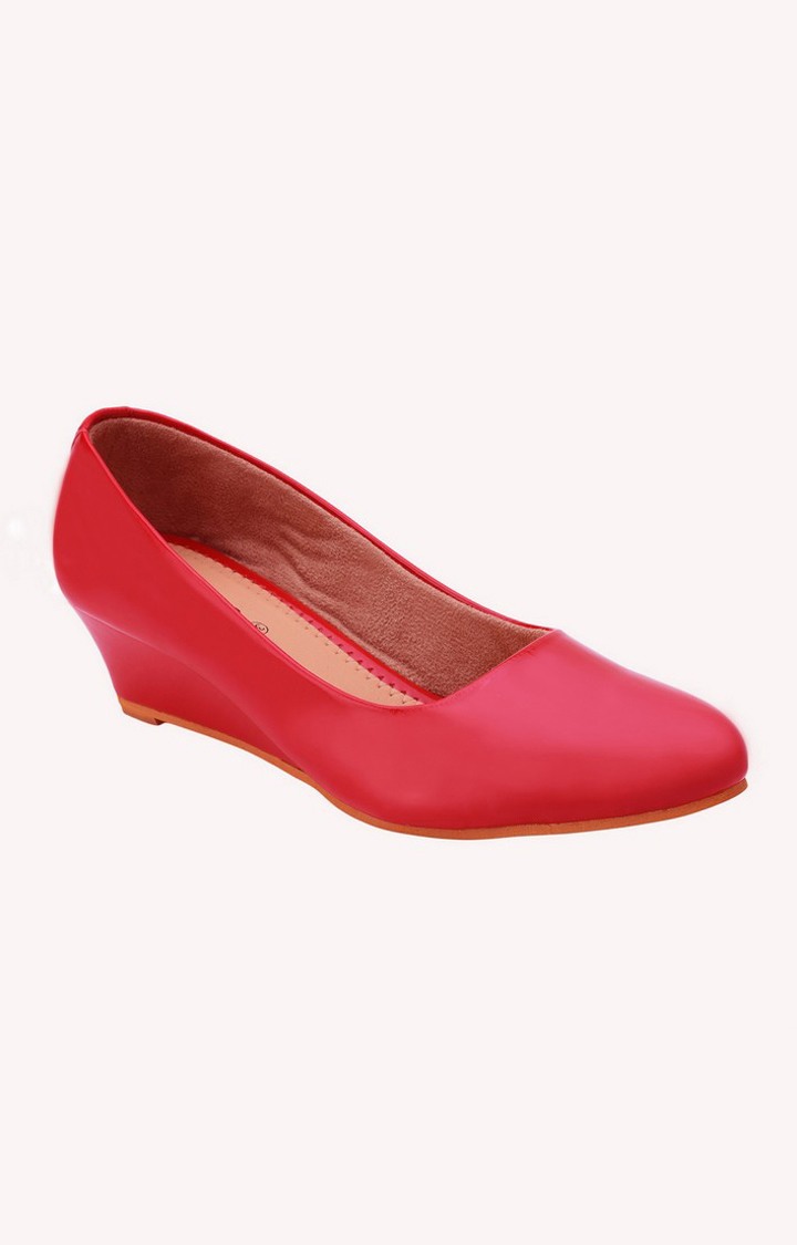 Red Slip On Wedges