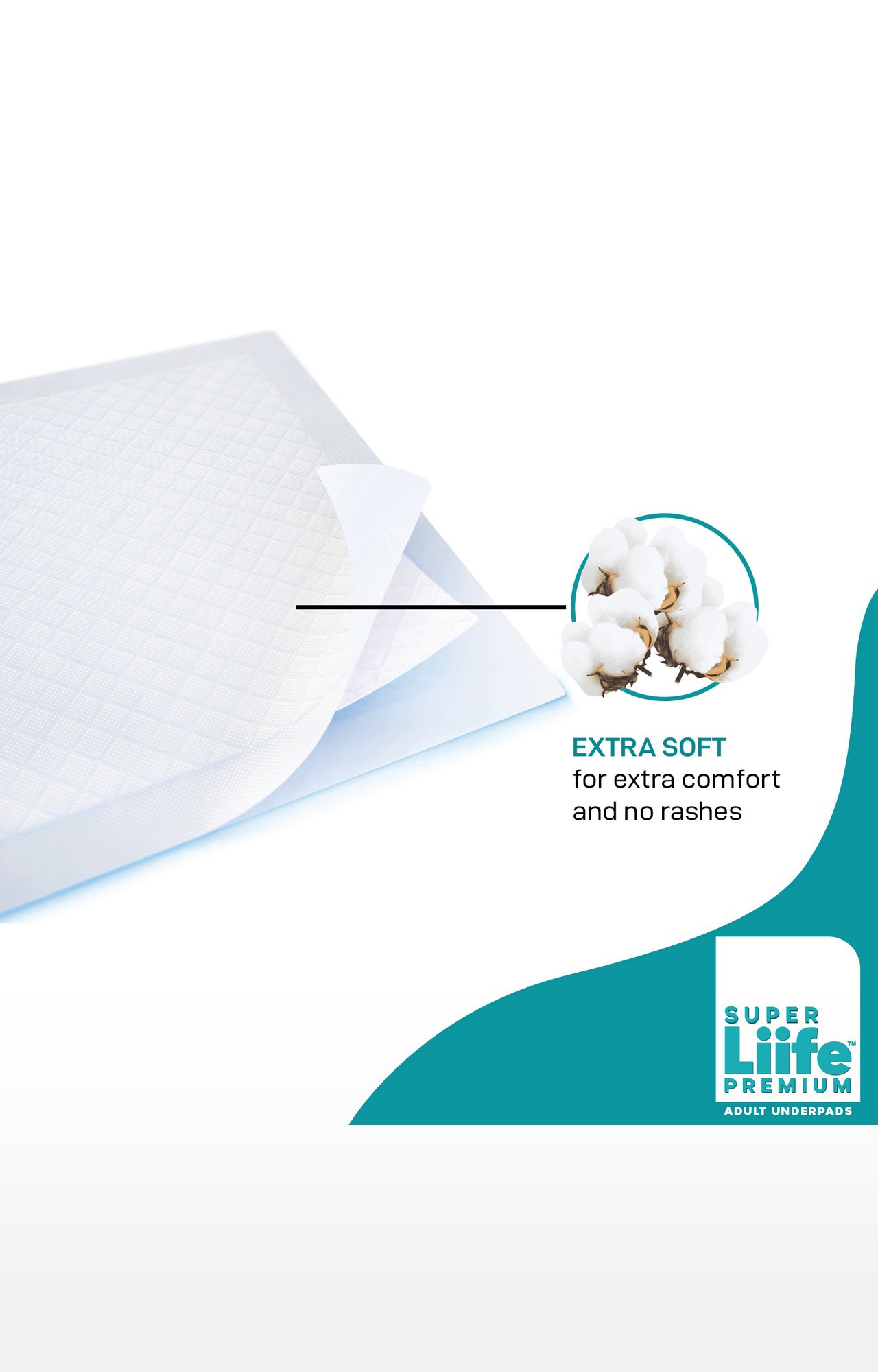 Super Liife Premium Extra Soft Adult Underpads (Large 60*90 cm) with ...