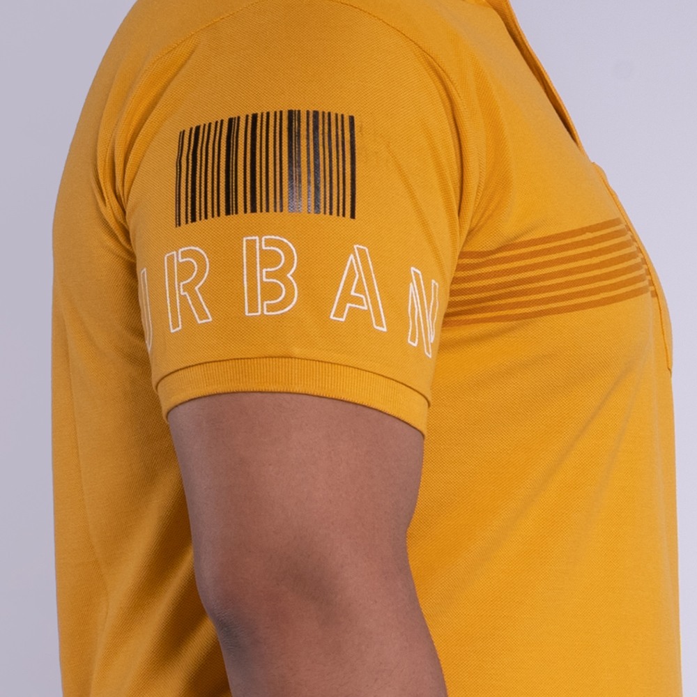 Xmex Men's Printed Plus Size Polo Collar T-shirt