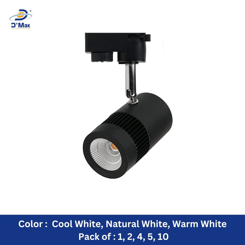 9 Watt LED Natural White Color Black Body Track Light For Focusing Wall ...