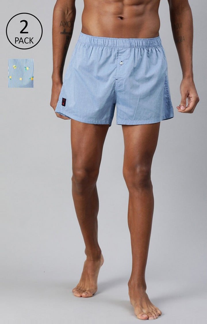 Multicoloured Printed Boxers (Pack of 2)