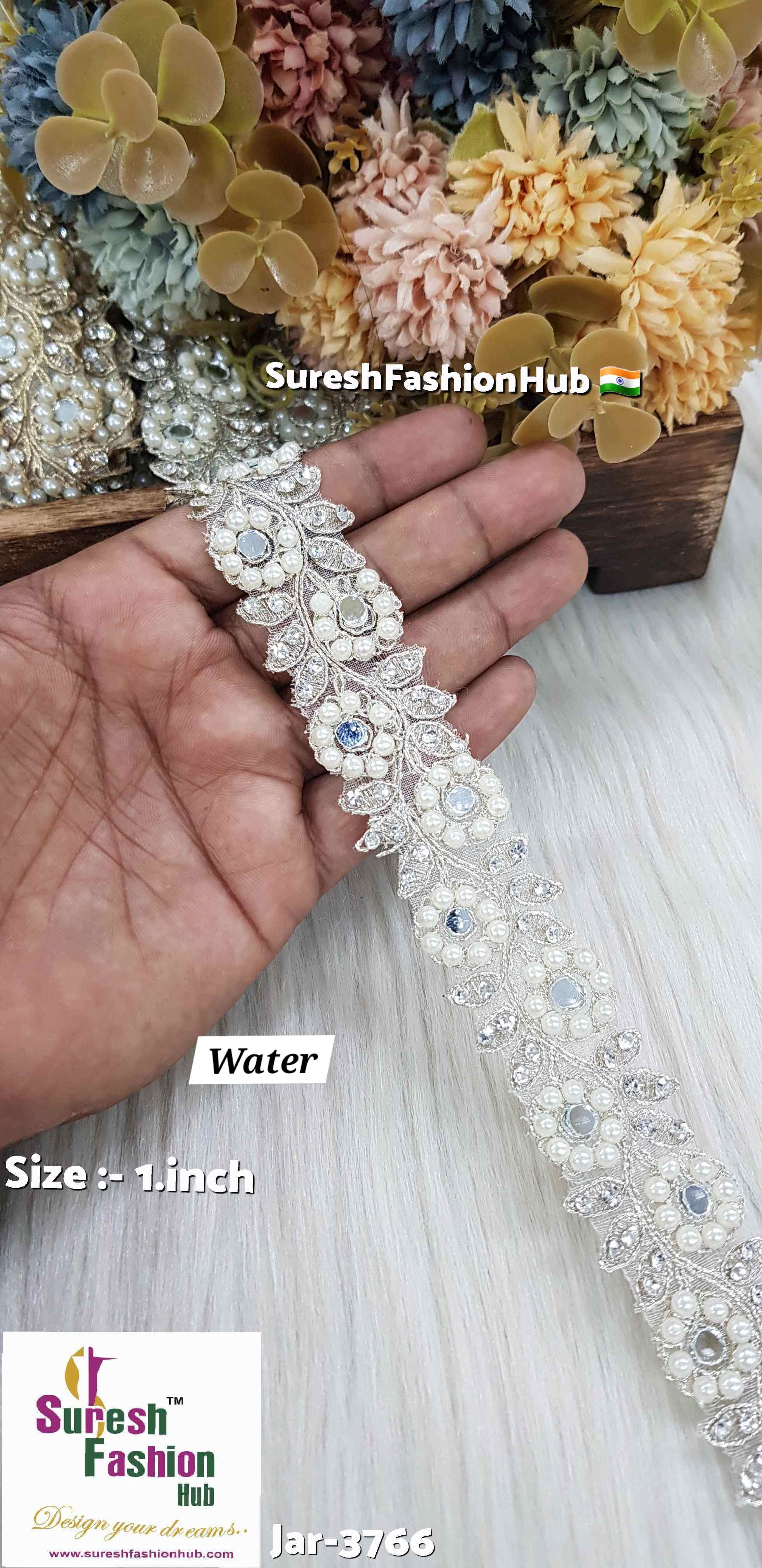 Water Gold Floral Cutwork Lace