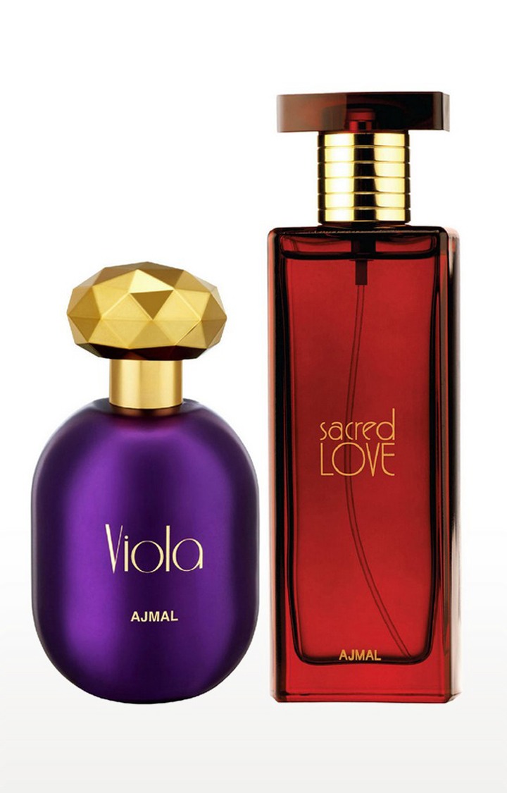 Ajmal Viola EDP Fruity Perfume 75ml for Women and Sacred Love EDP Musky ...