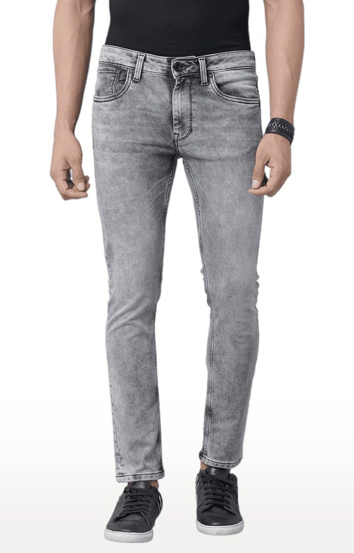 Men's Grey Denim Skinny Jeans