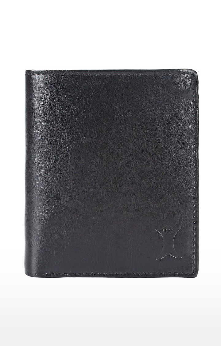 CREATURE Bi-Fold Black Color Faux-Leather Wallet with Multiple Card ...
