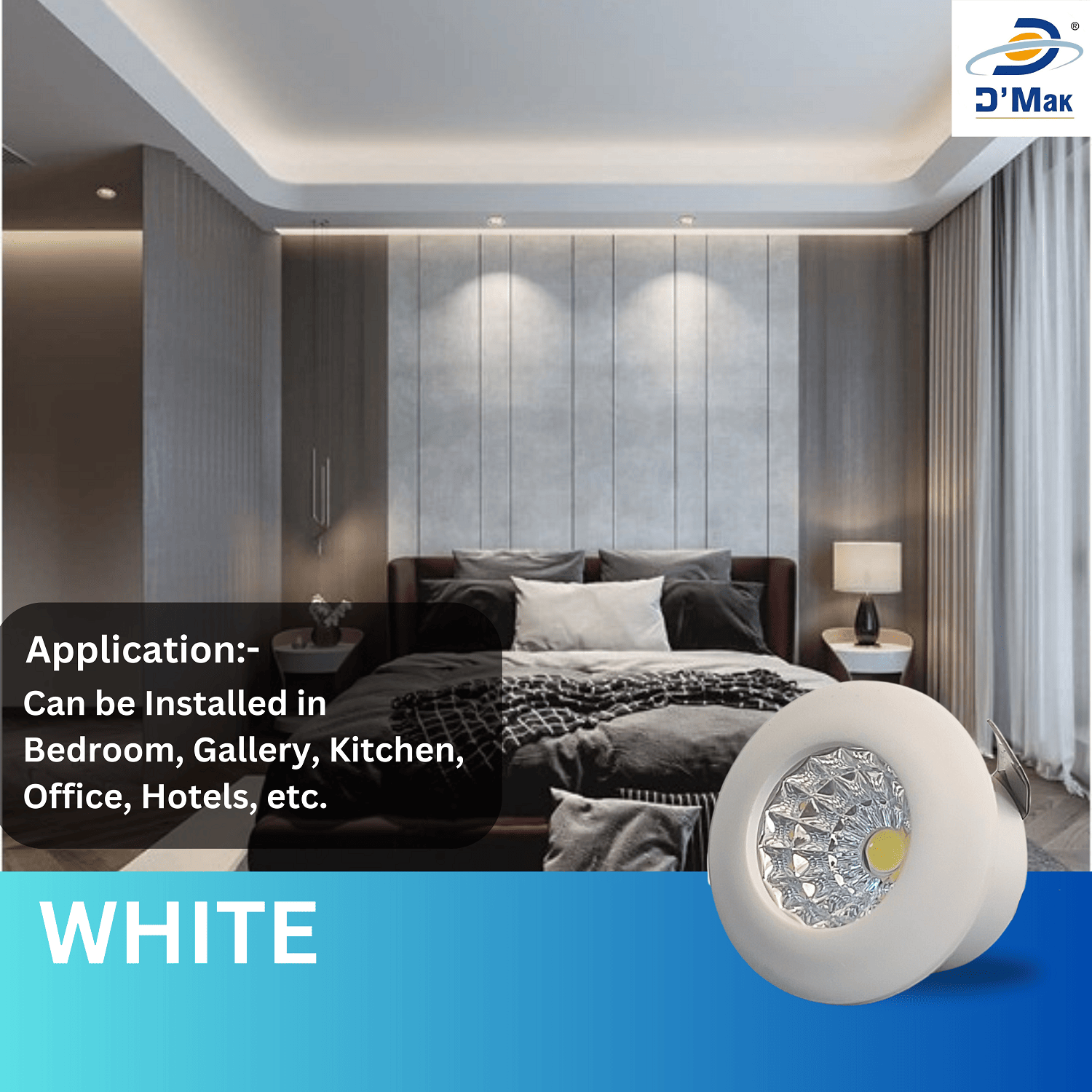 1 Watt Round LED Button COB Light for POP/ Recessed Lighting(Pack of -2 ...