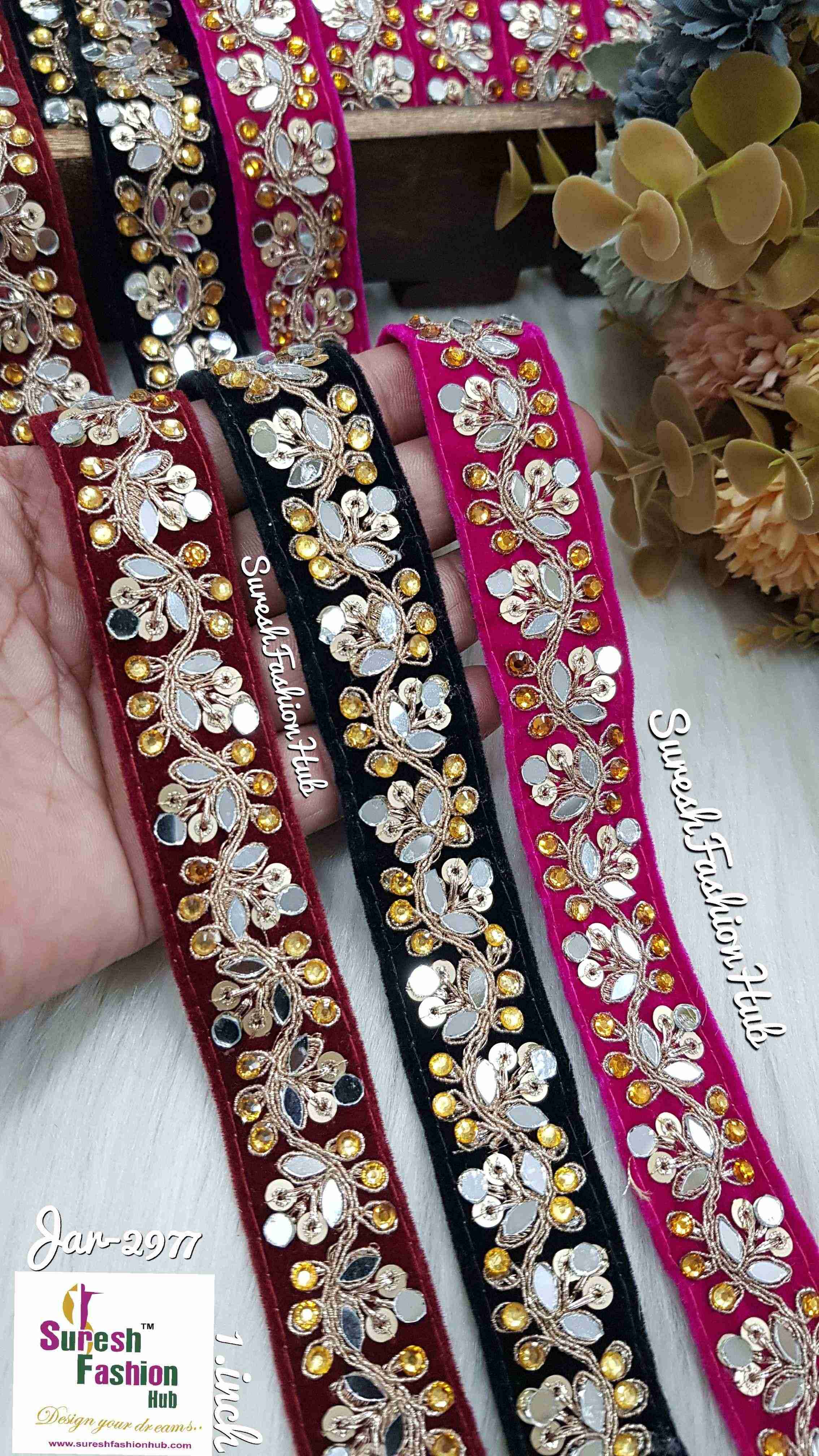 Maroon Velvet Gem Essence Border