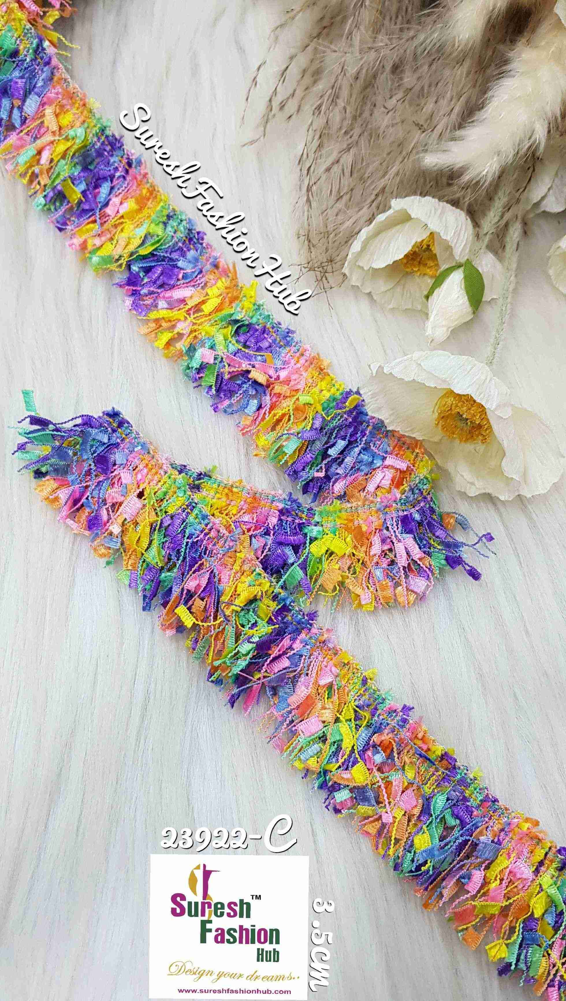 Furry Fringes Light Multi Mix Trim
