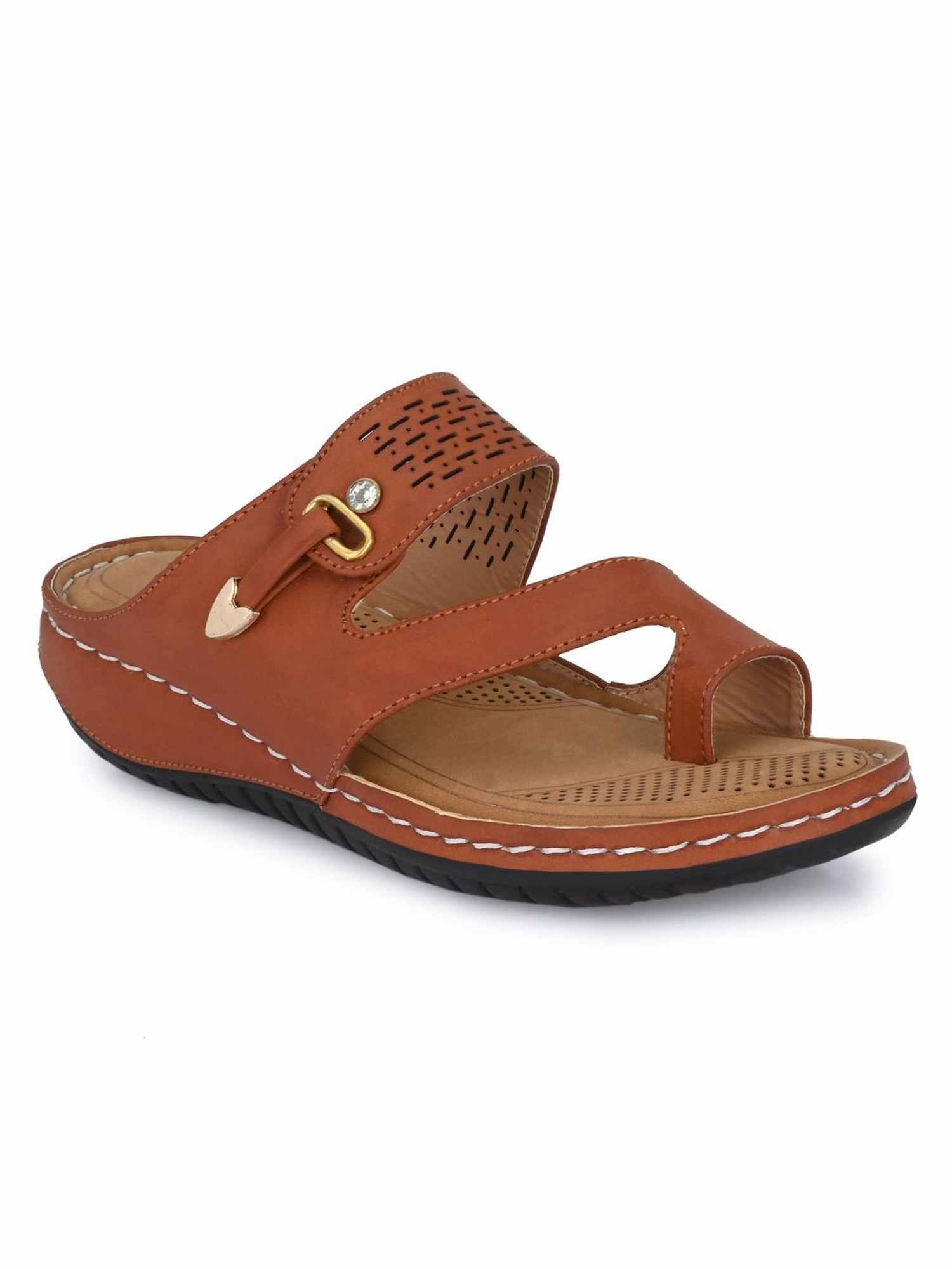 Aady Austin Women's Tan Synthetic Orthopedic Slippers
