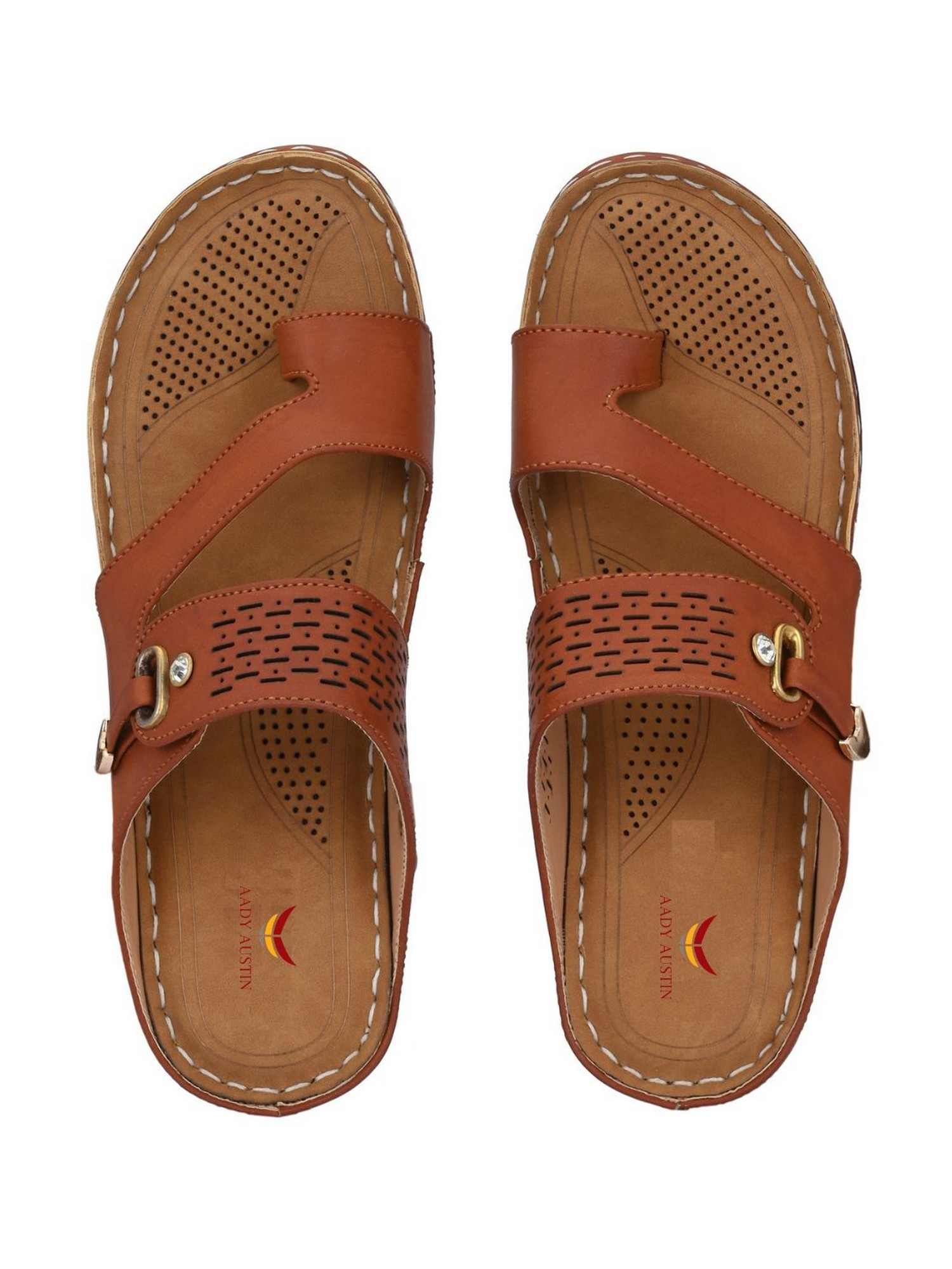 Aady Austin Women's Tan Synthetic Orthopedic Slippers