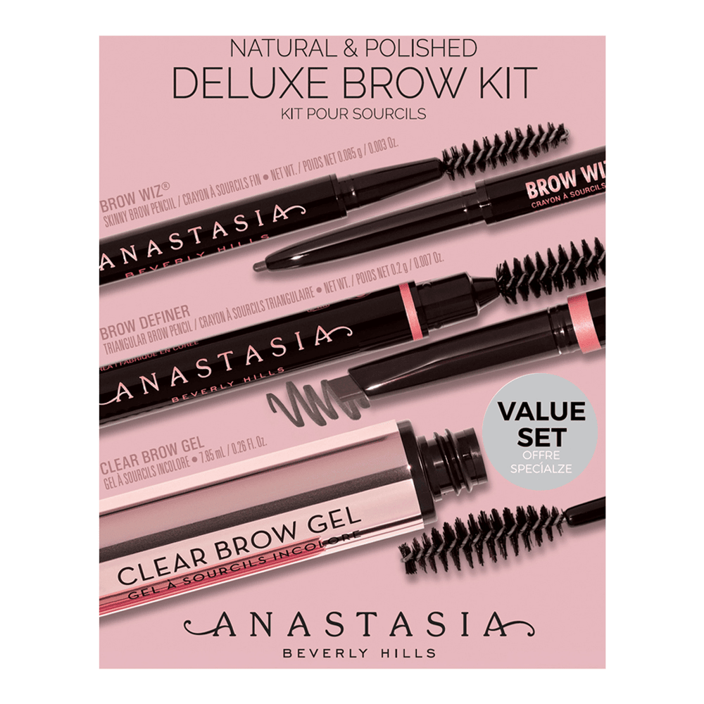 Natural & Polished Deluxe Brow Kit • Medium Brown