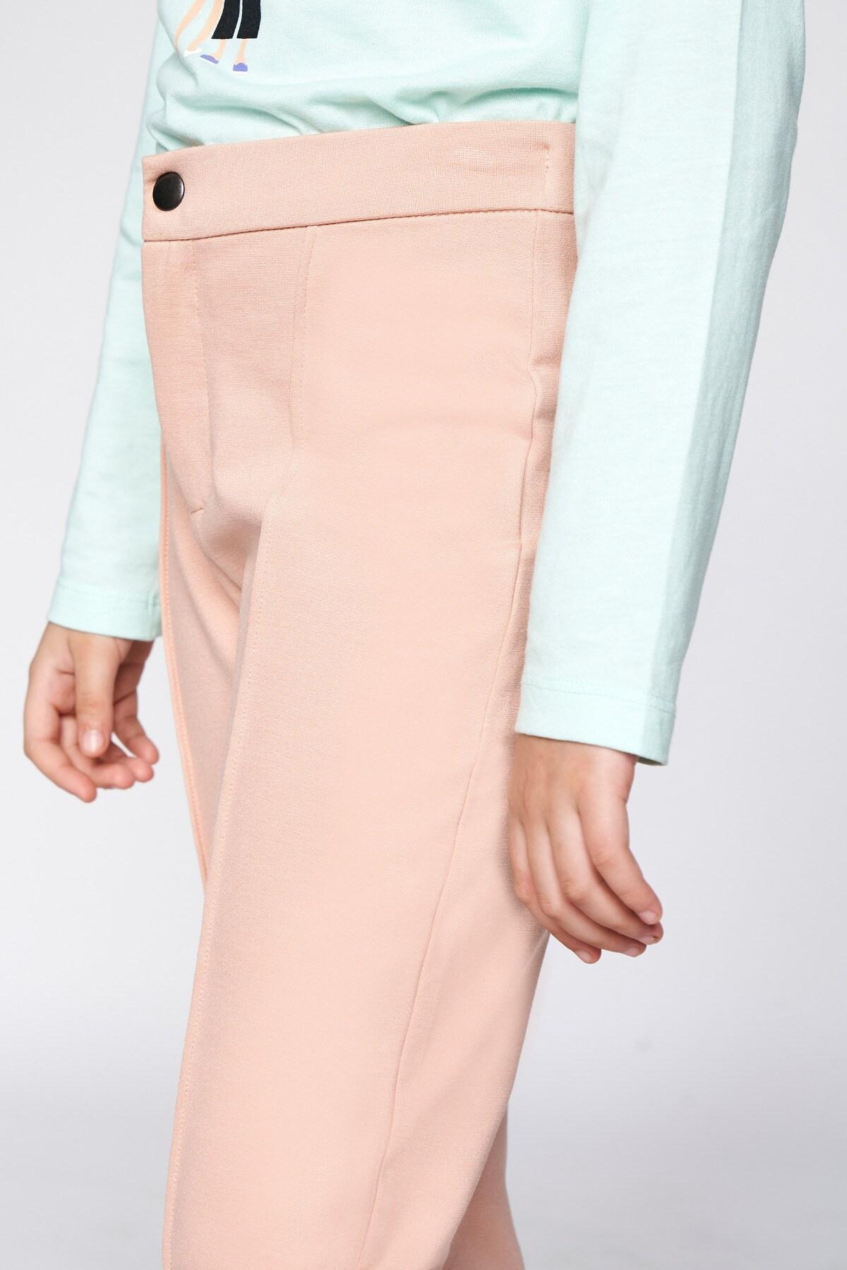 Pink Solid Straight Bottom