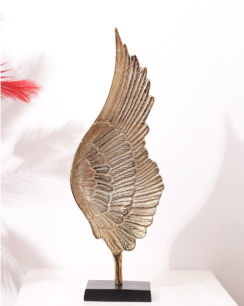 Order Happiness Metal Gold Color Angel Wings Table Top Showpiece (Pack ...