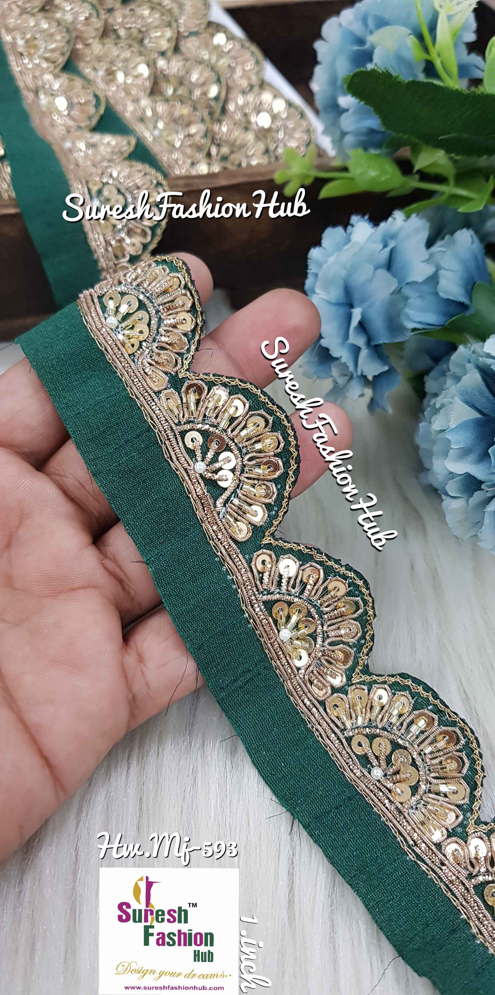 Emerald Bloom Handcrafted Lace