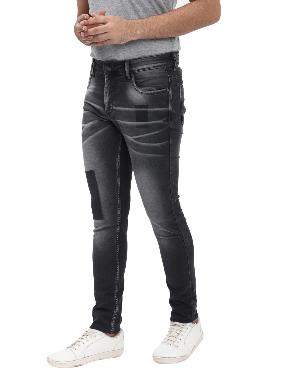 D'cot by Donear Men's Black Cotton Jeans