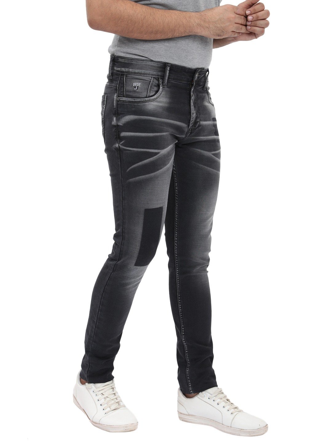 D'cot by Donear Men's Black Cotton Jeans