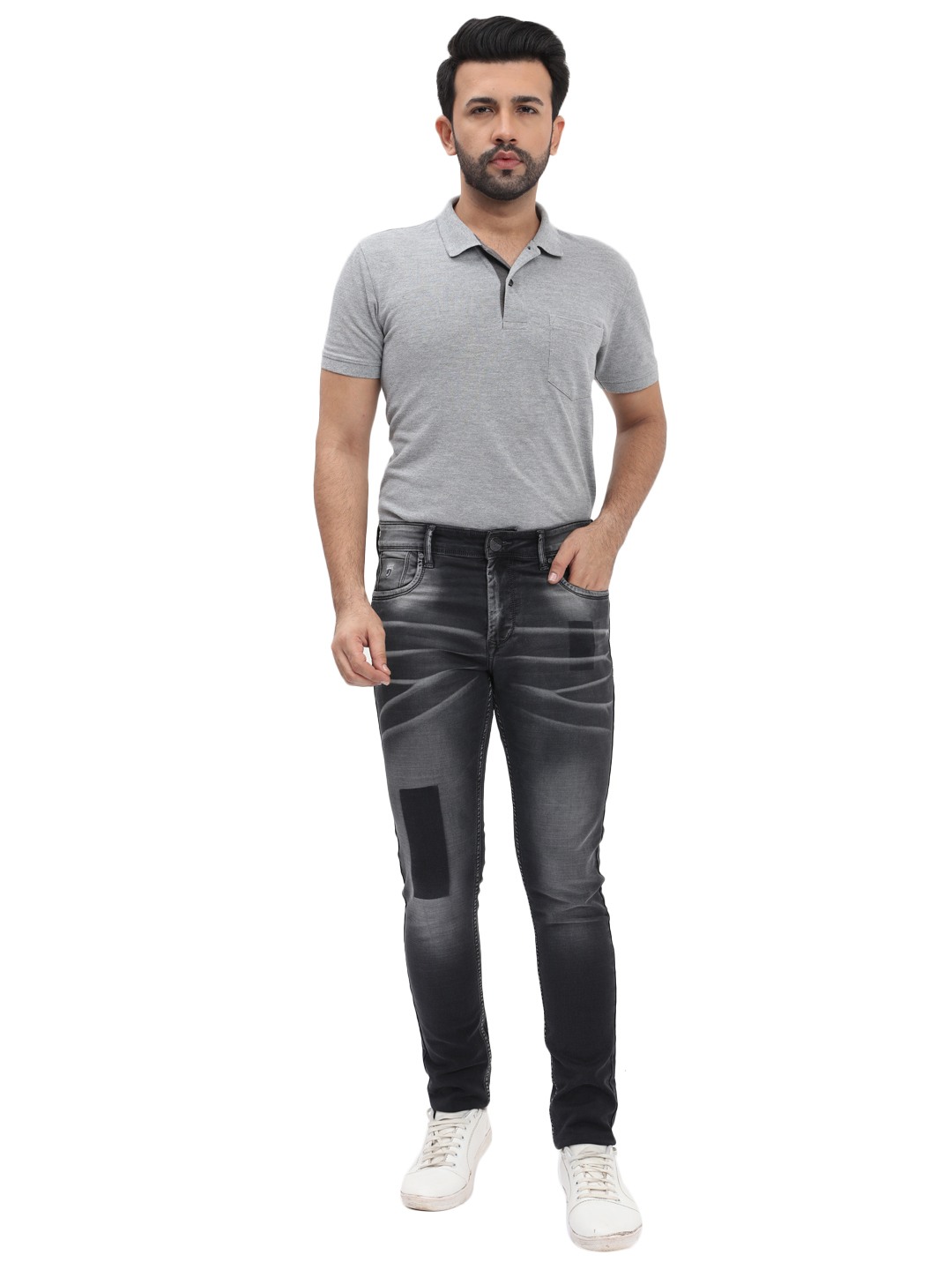 D'cot by Donear Men's Black Cotton Jeans