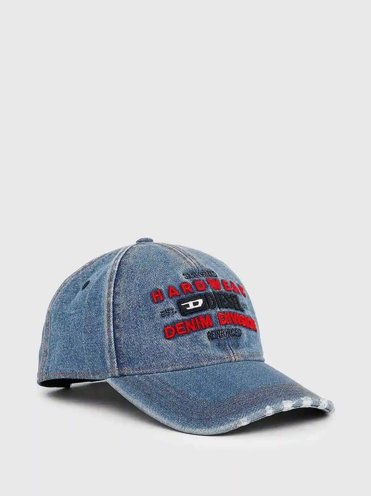 Blue Denim cap with destroyed peak