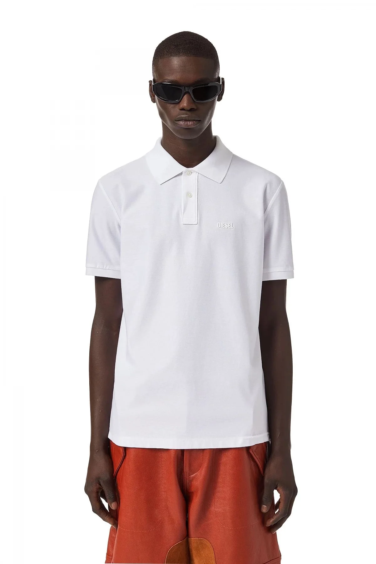 White Polo shirt with logo embroidery