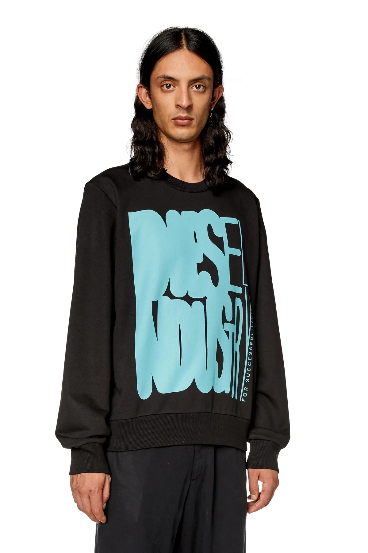 Black Sweatshirt with Diesel Industry print