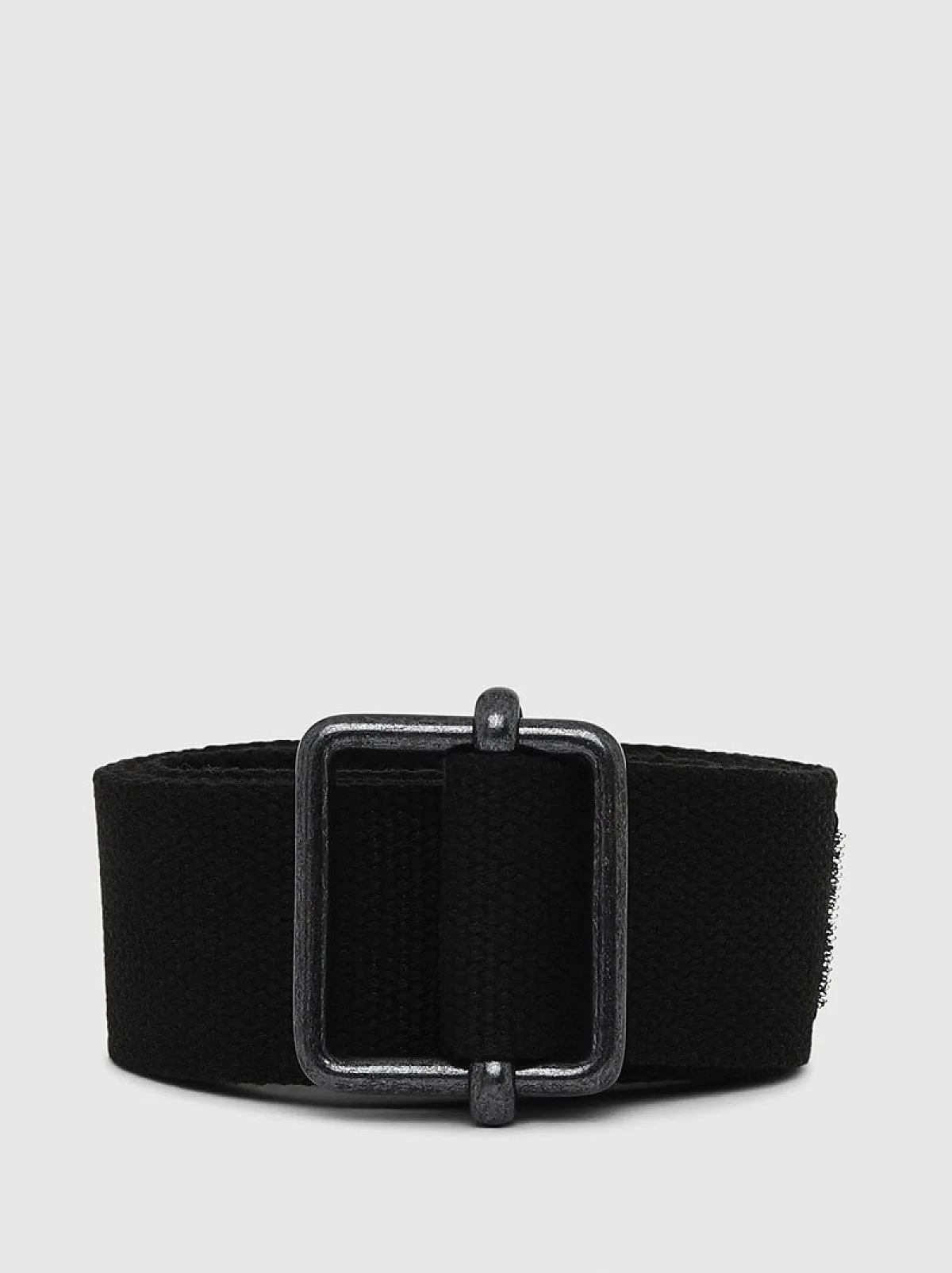 Black Fabric belt with detachable patch