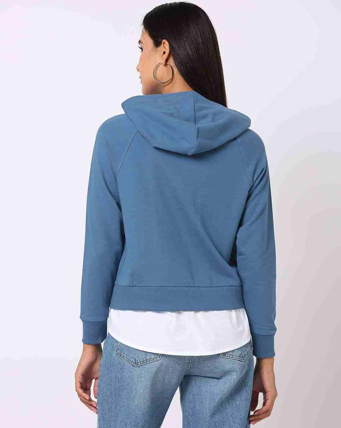 Typographic Print Relaxed Fit Hoodie