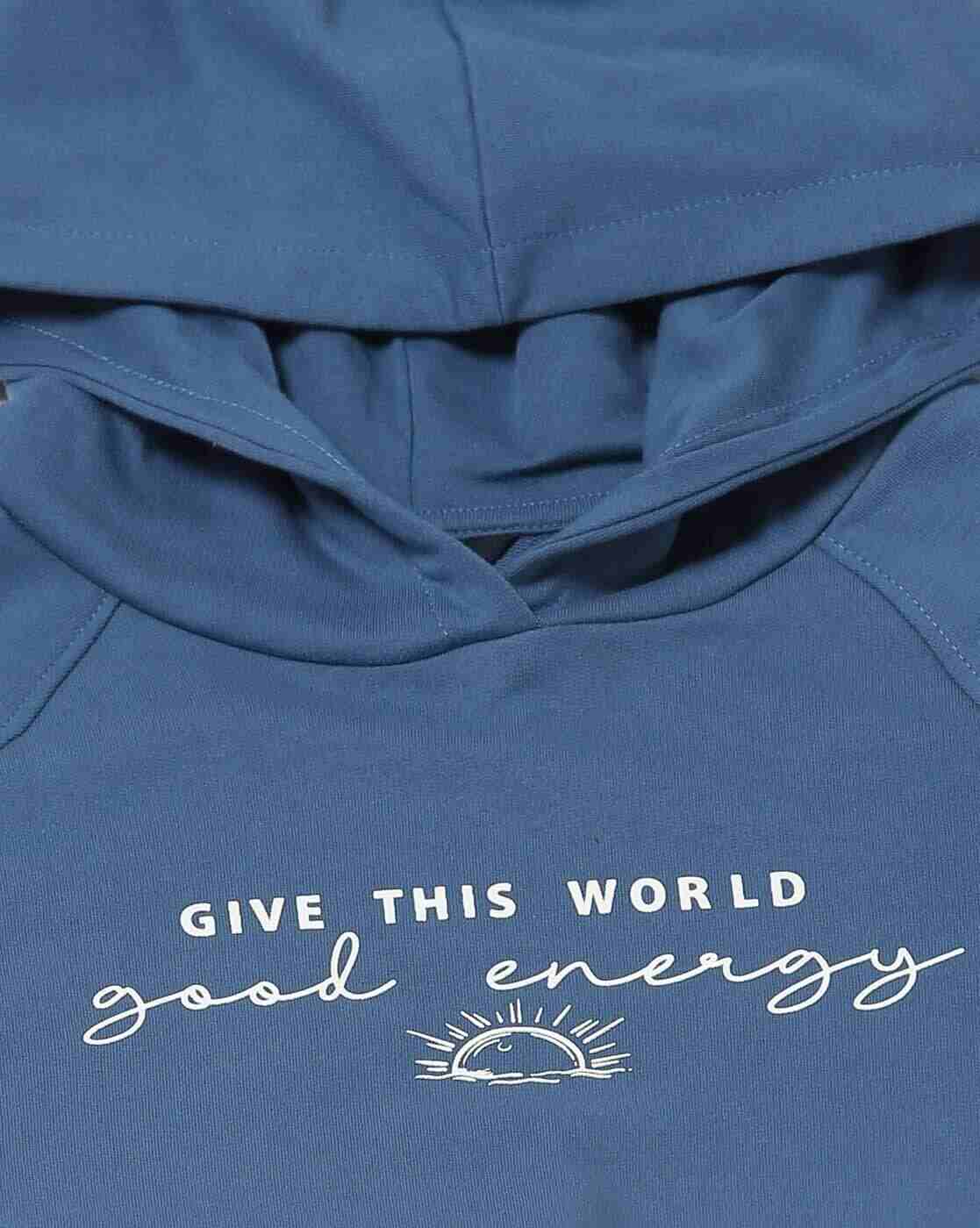 Typographic Print Relaxed Fit Hoodie