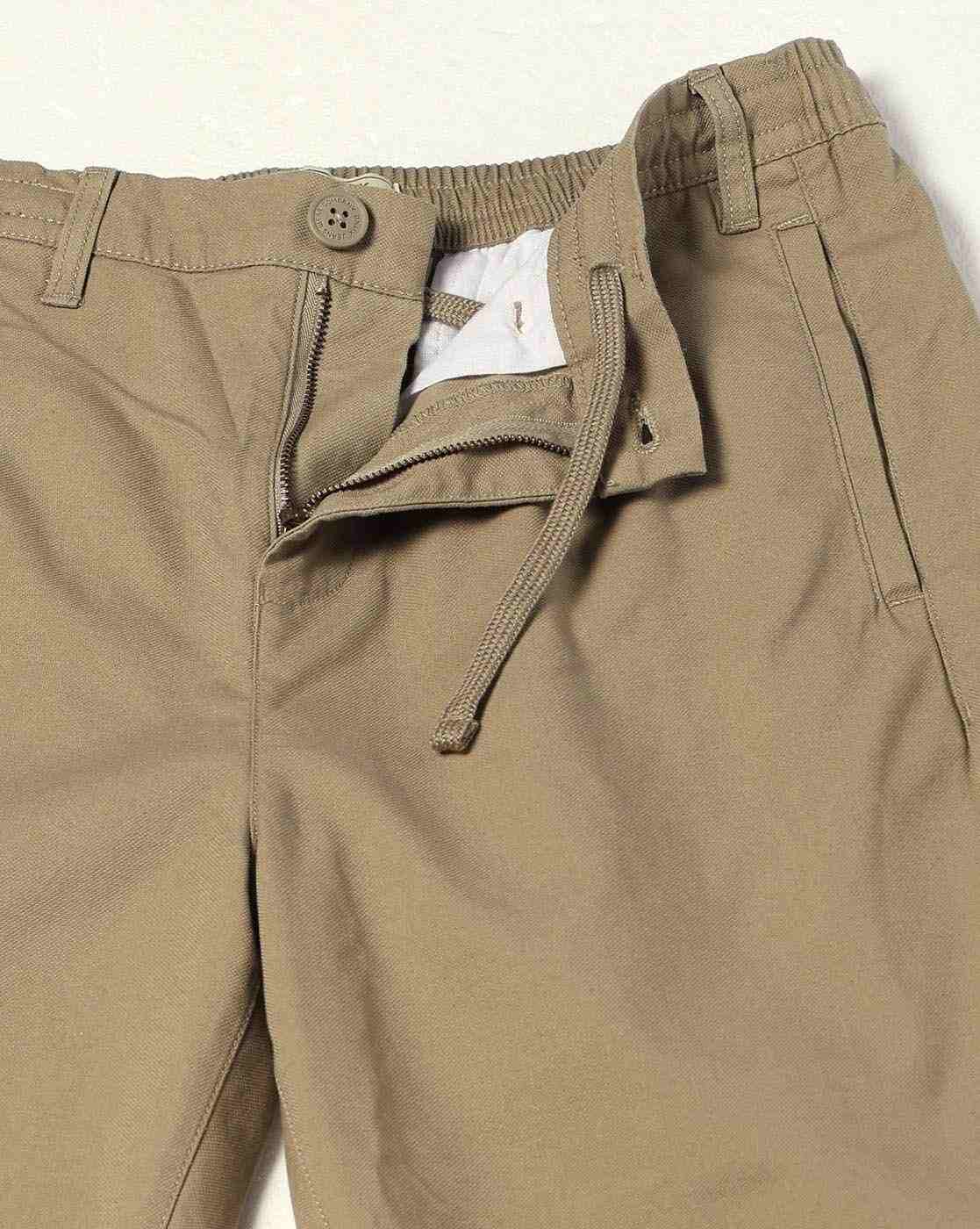 Men Pleated Regular Fit Trousers