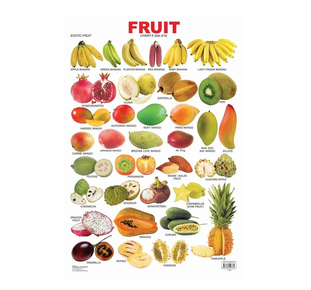 fruits name chart