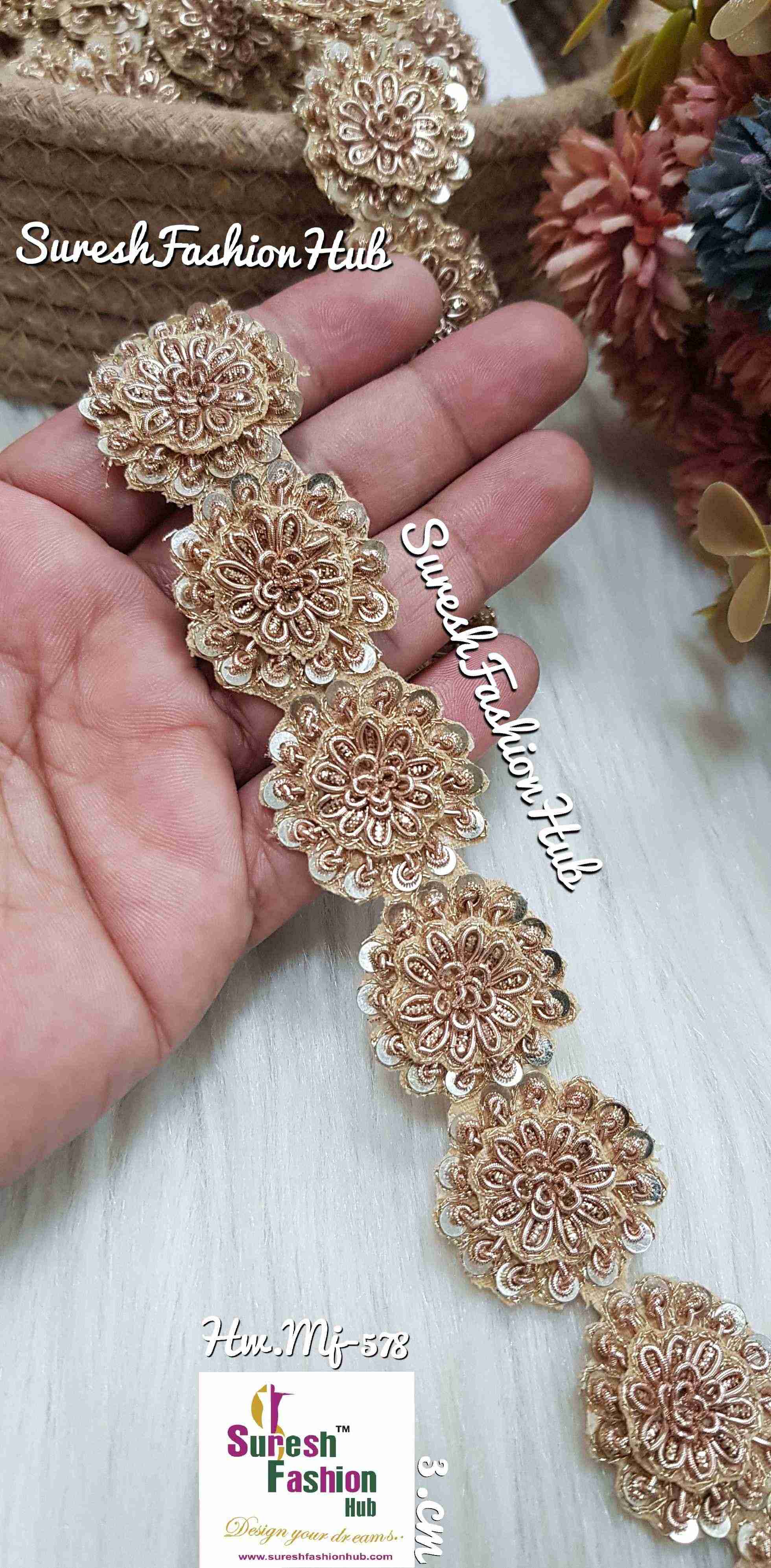 Rose Gold Circular Cutwork Elegance Lace