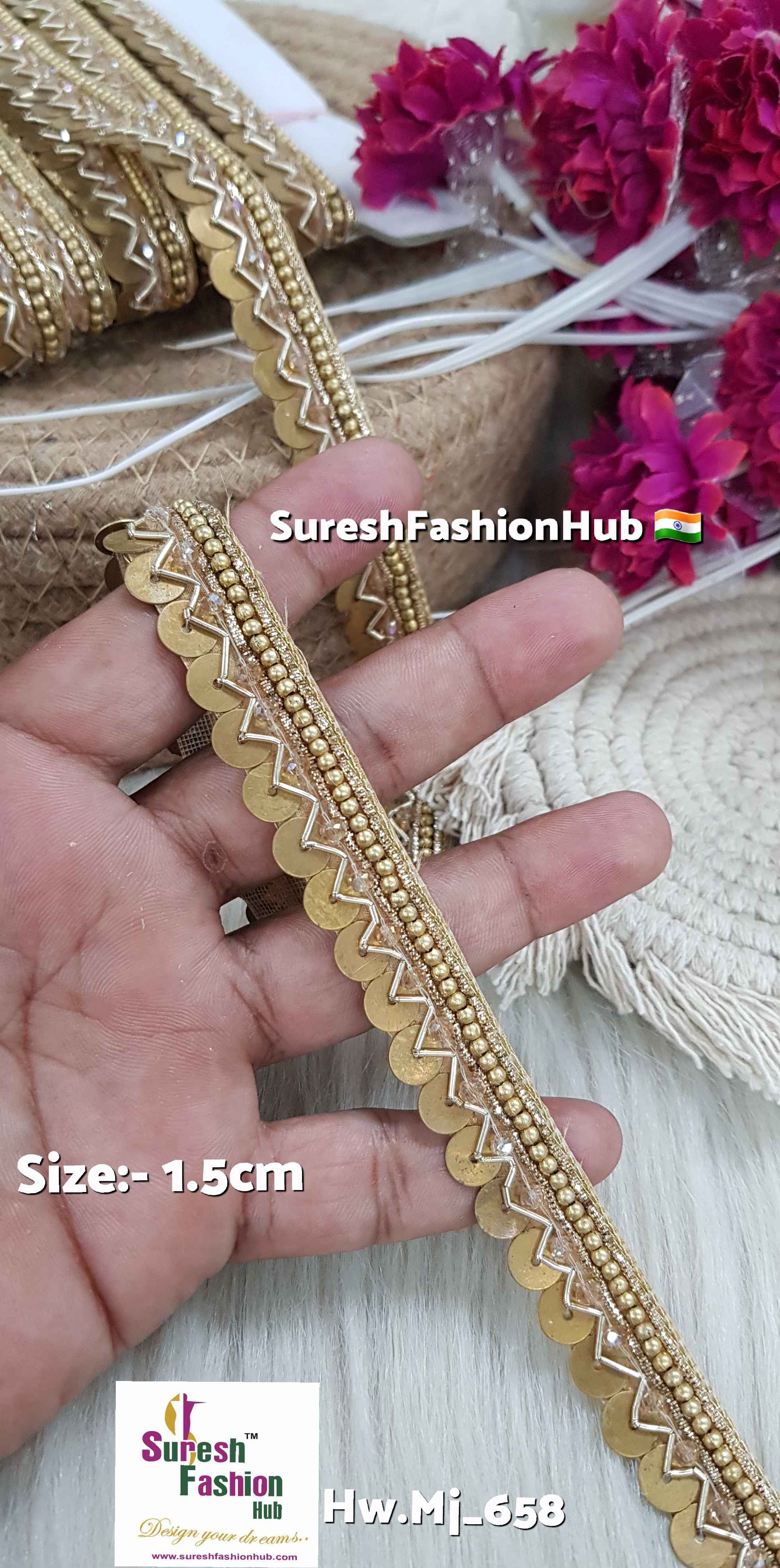 Sabyasachi-Inspired Coin Sequins Handmade Lace