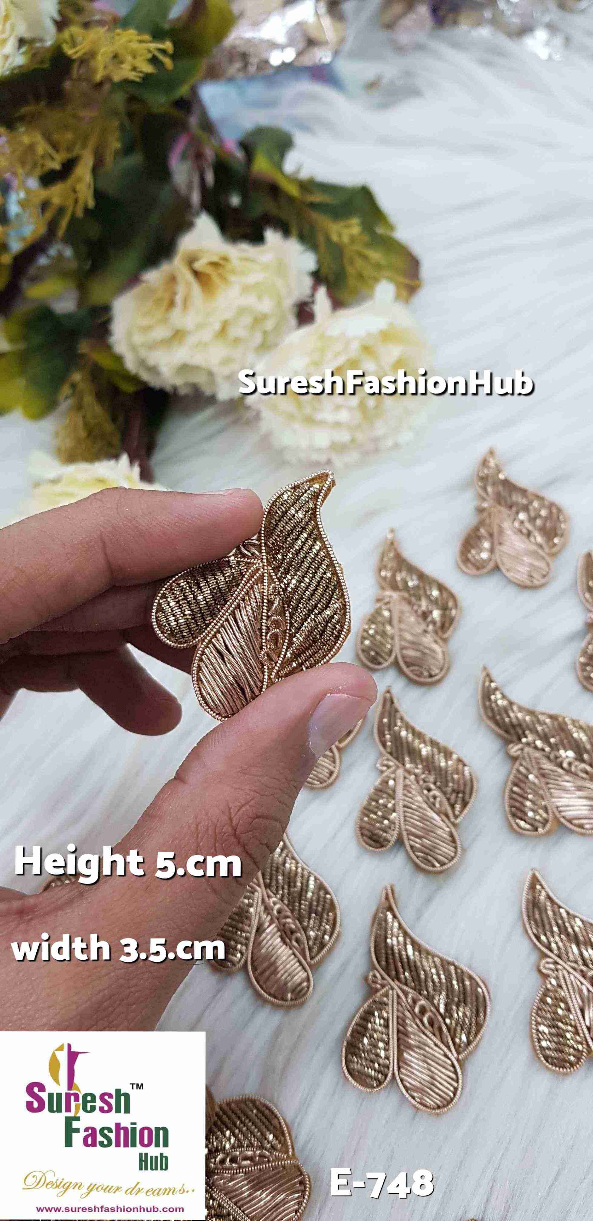 Golden Winged Elegance Handmade Patch