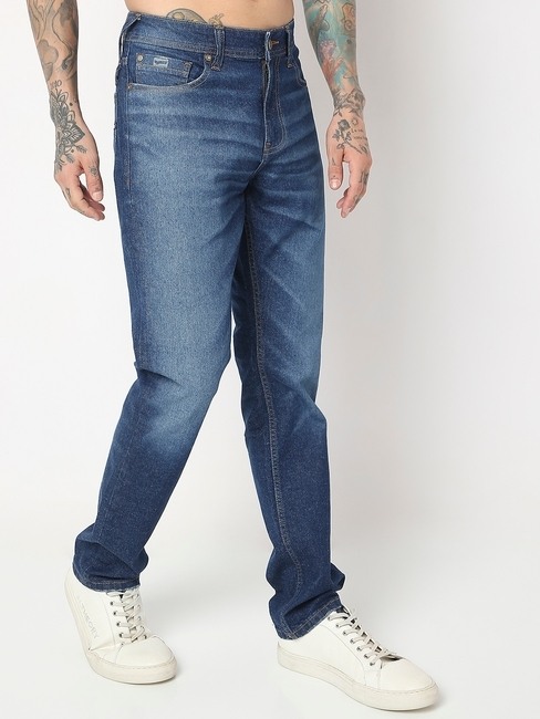 Toki IN Mid-Wash Straight Fit Jeans