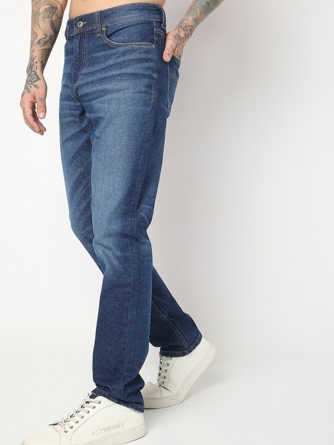 Toki IN Mid-Wash Straight Fit Jeans