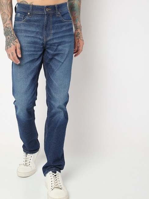 Toki IN Mid-Wash Straight Fit Jeans